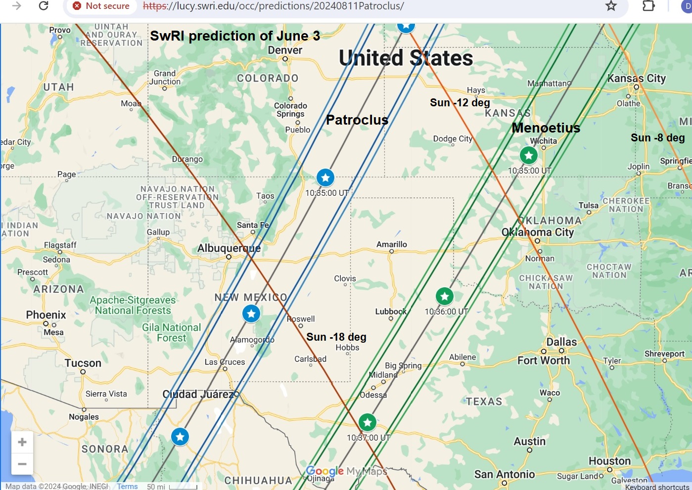 2024 Occultations by Trojan Asteroids - Updated 2024 June 17, 4pm